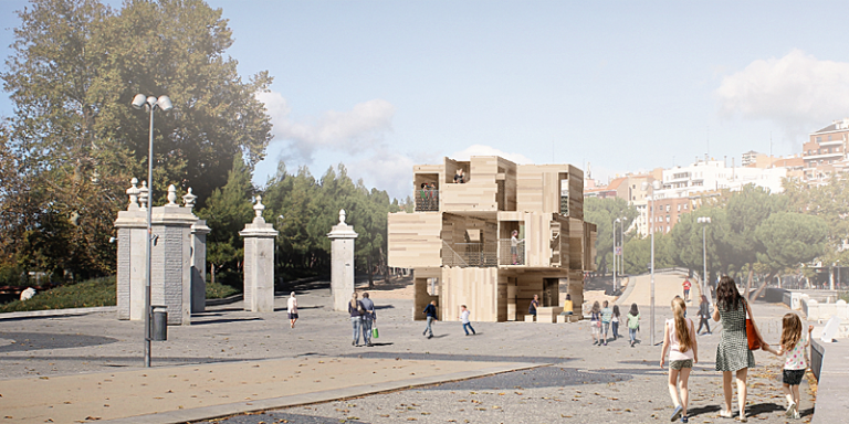 La construcción en madera de Multiply se expondrá en Madrid Río como ...