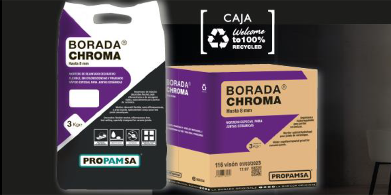 Mortero para juntas Borada Chroma de Propamsa • CONSTRUIBLE