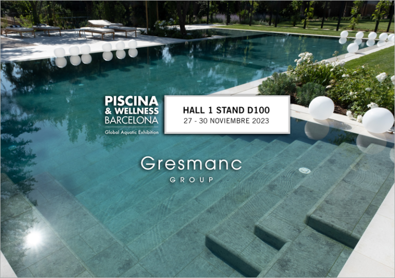 Amplia gama de diseños en cerámica de Gresmanc Group en el Salón Piscina Wellness 2023 • CONSTRUIBLE